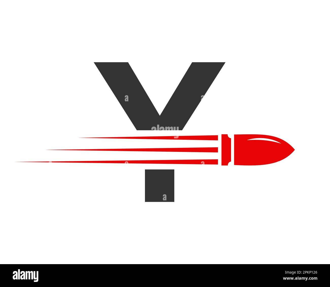 Letter Y Shooting Bullet Logo With Concept Weapon For Safety and ...