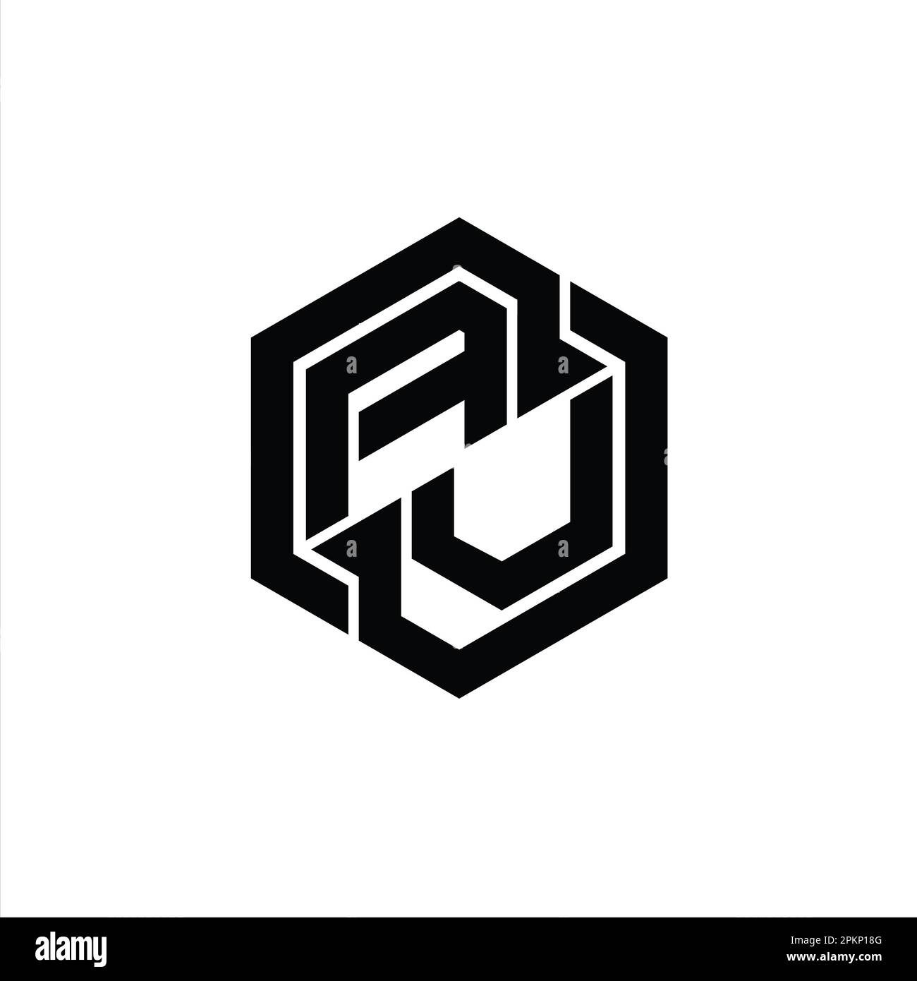 AV Logo monogram gaming with hexagon geometric shape design template ...