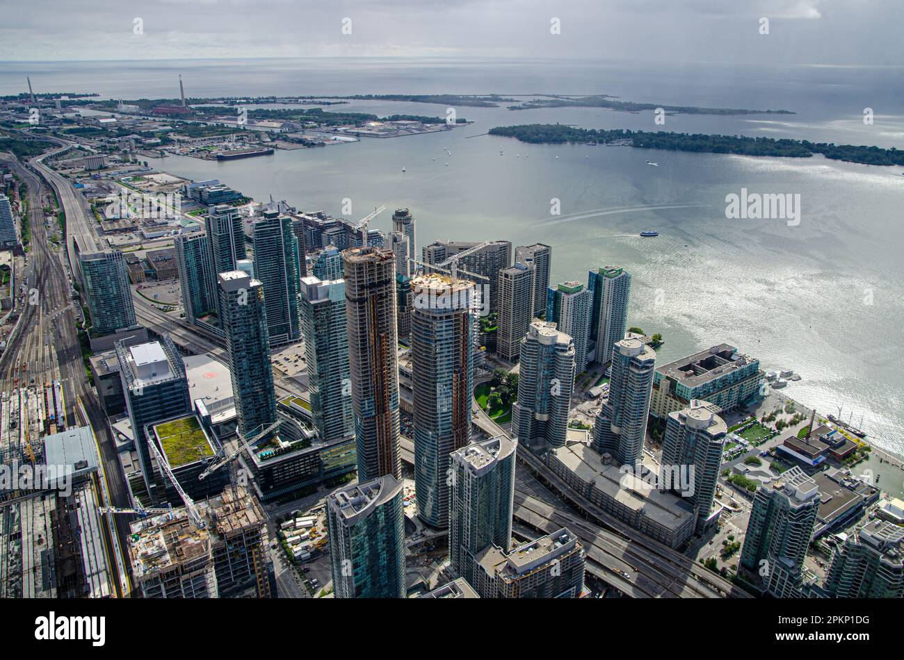 Spectacular view from CN Tower, Toronto. Ontario, Canada Stock Photo ...