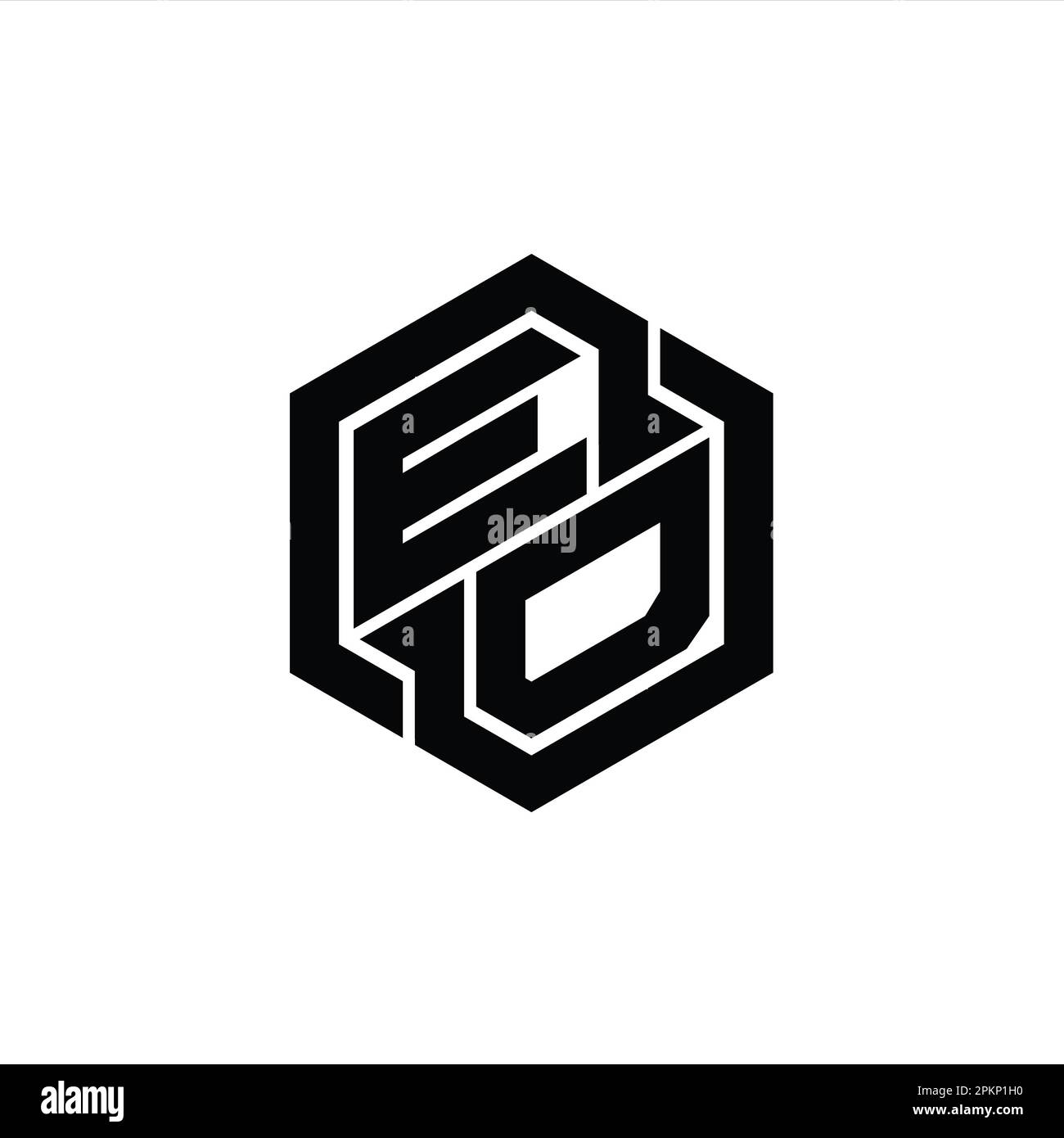 ED Logo monogram gaming with hexagon geometric shape design template ...