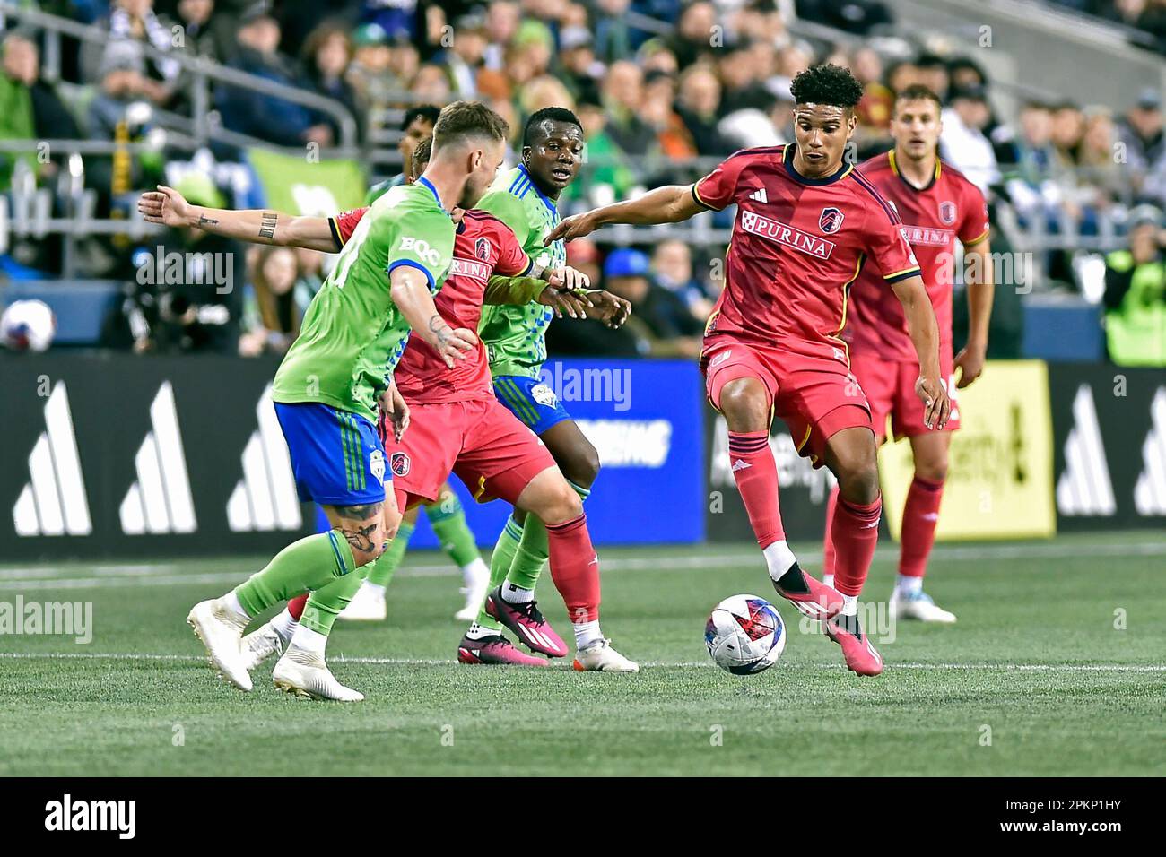 April 08, 2023: St. Louis City forward Nicholas Gioacchini (11) during ...
