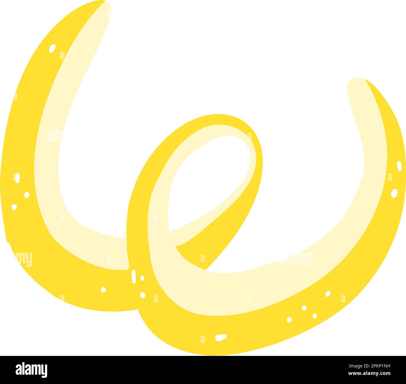 Hand drawn lemon peel. Vector illustration of lemon rind Stock Vector ...