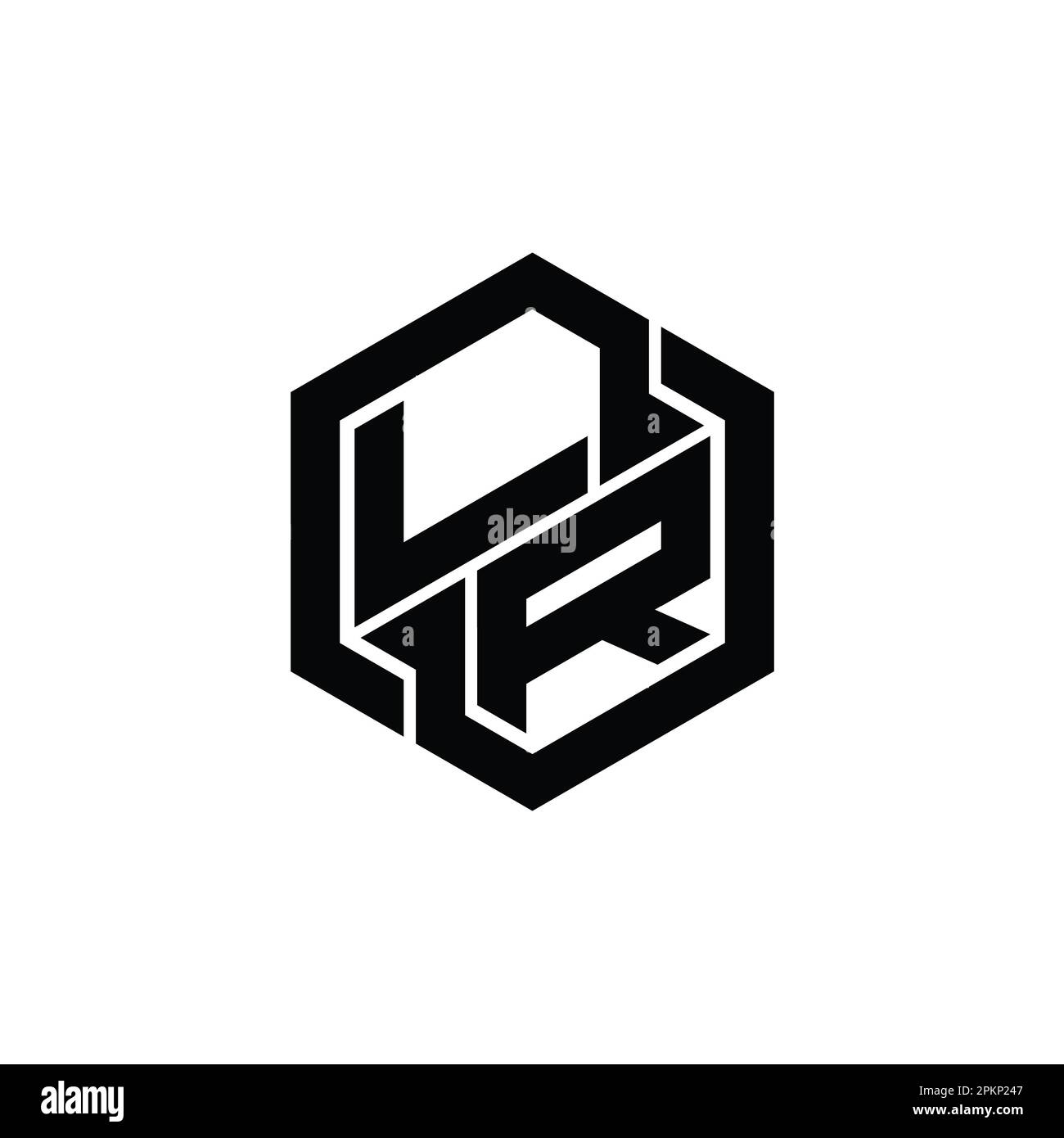 LR Logo monogram gaming with hexagon geometric shape design template ... LR Logo monogram gaming with hexagon geometric shape design template ...