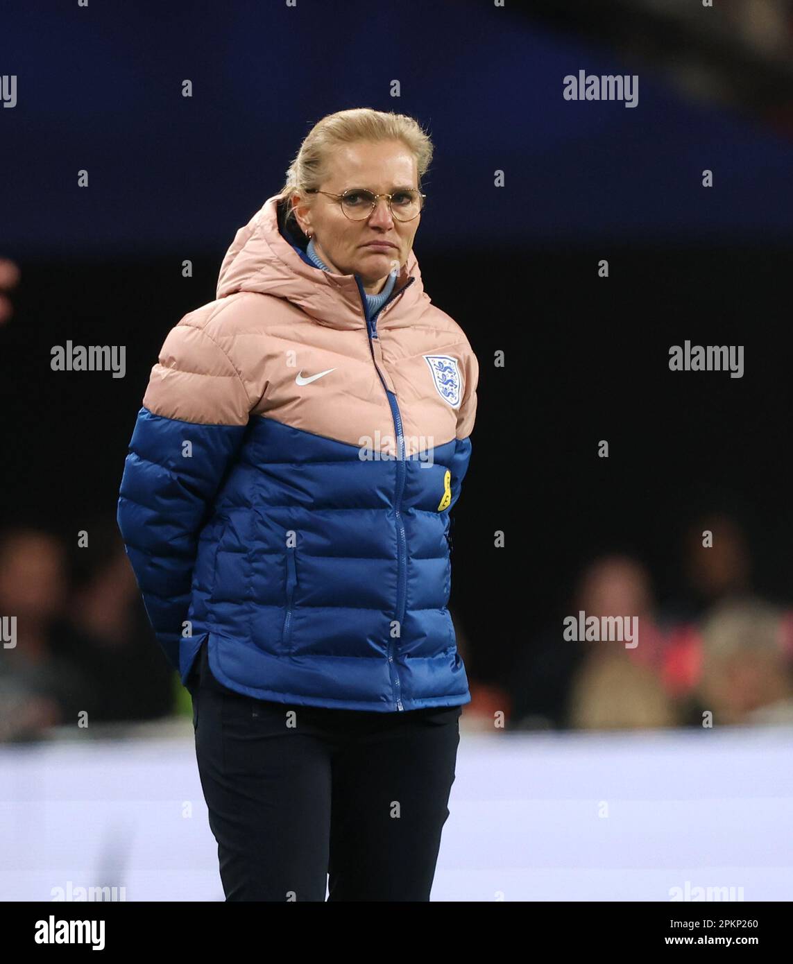 Sarina Wiegman (England manager) at the England v Brazil UEFA Women's ...