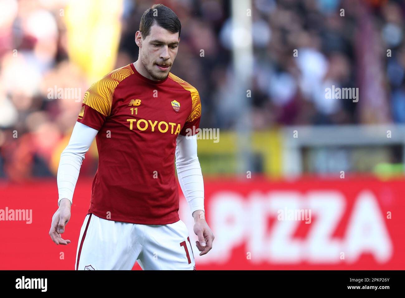 Torino, Italy. 08th Apr, 2023. Andrea Belotti of As Roma during warm up ...