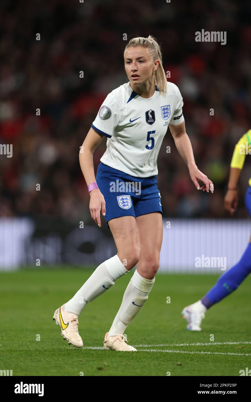 Leah Williamson (E) at the England v Brazil UEFA Women's Finalissima ...