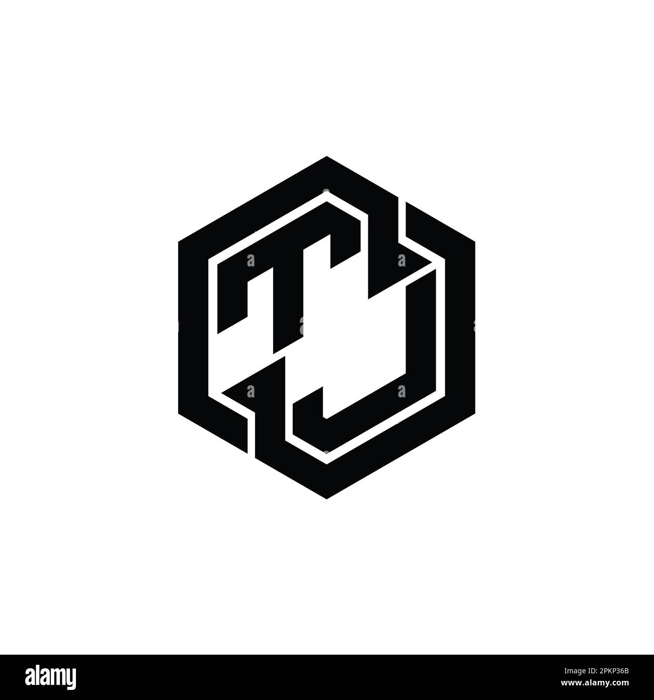 TJ Logo monogram gaming with hexagon geometric shape design template ... TJ Logo monogram gaming with hexagon geometric shape design template ...