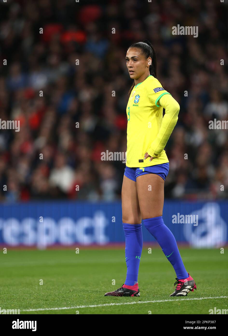 Kathellen (B) at the England v Brazil UEFA Women's Finalissima 2023 ...