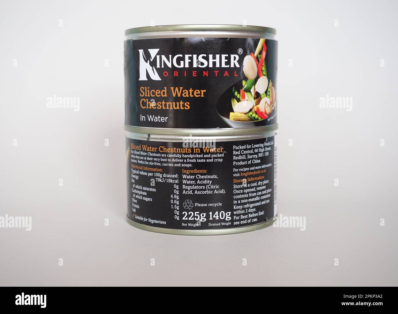 LONDON, UK - CIRCA MARCH 2023: Can of Kingfisher oriental sliced water ...