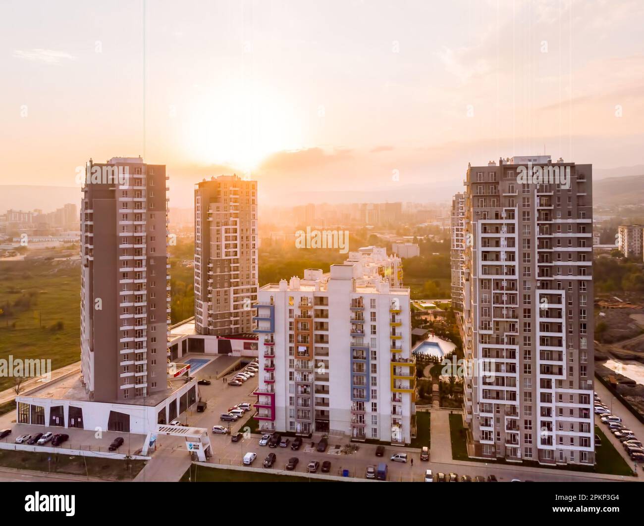 Tbilisi, Georgia - 17th october, 2021: Green diamond apartments complex ...