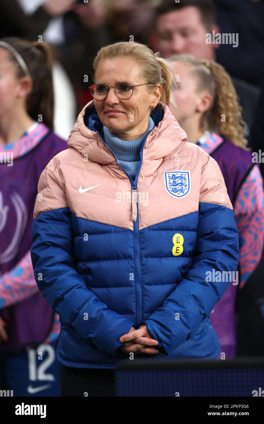 Sarina Wiegman (England manager) at the England v Brazil UEFA Women's ...