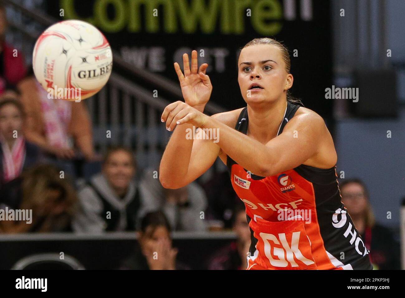 Matilda McDonell of the Giants during the Super Netball Round 4 match ...