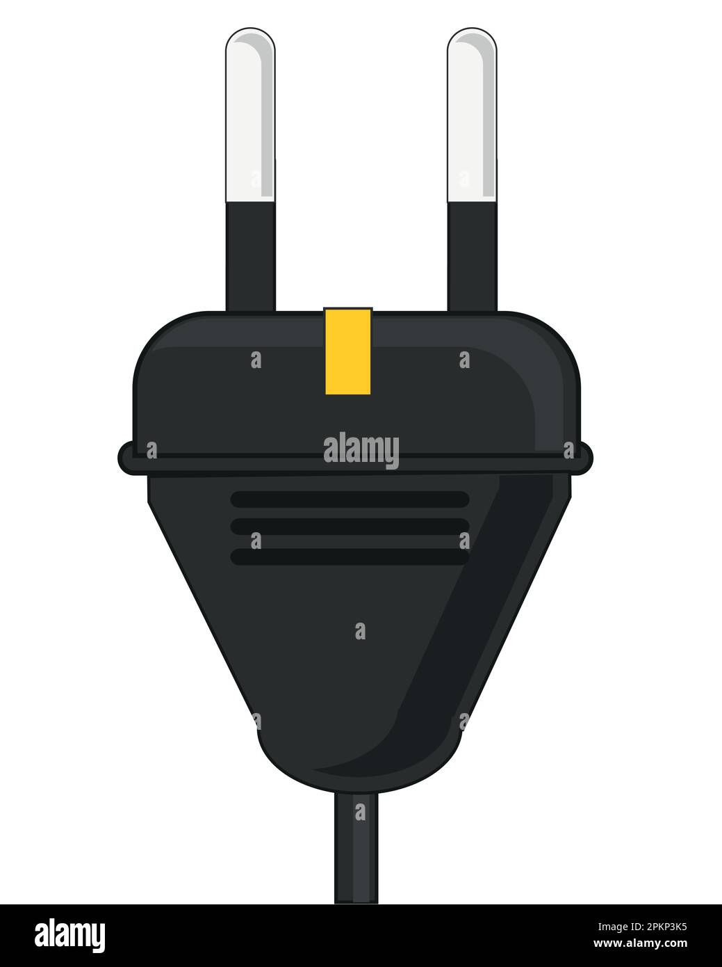 Vector illustration device electric plug on white background Stock ...
