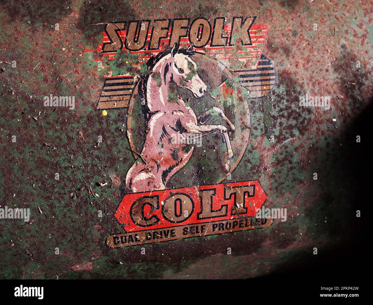 Suffolk Colt 1960s, 1970s, vintage Petrol Lawn Mower grass box signage ...