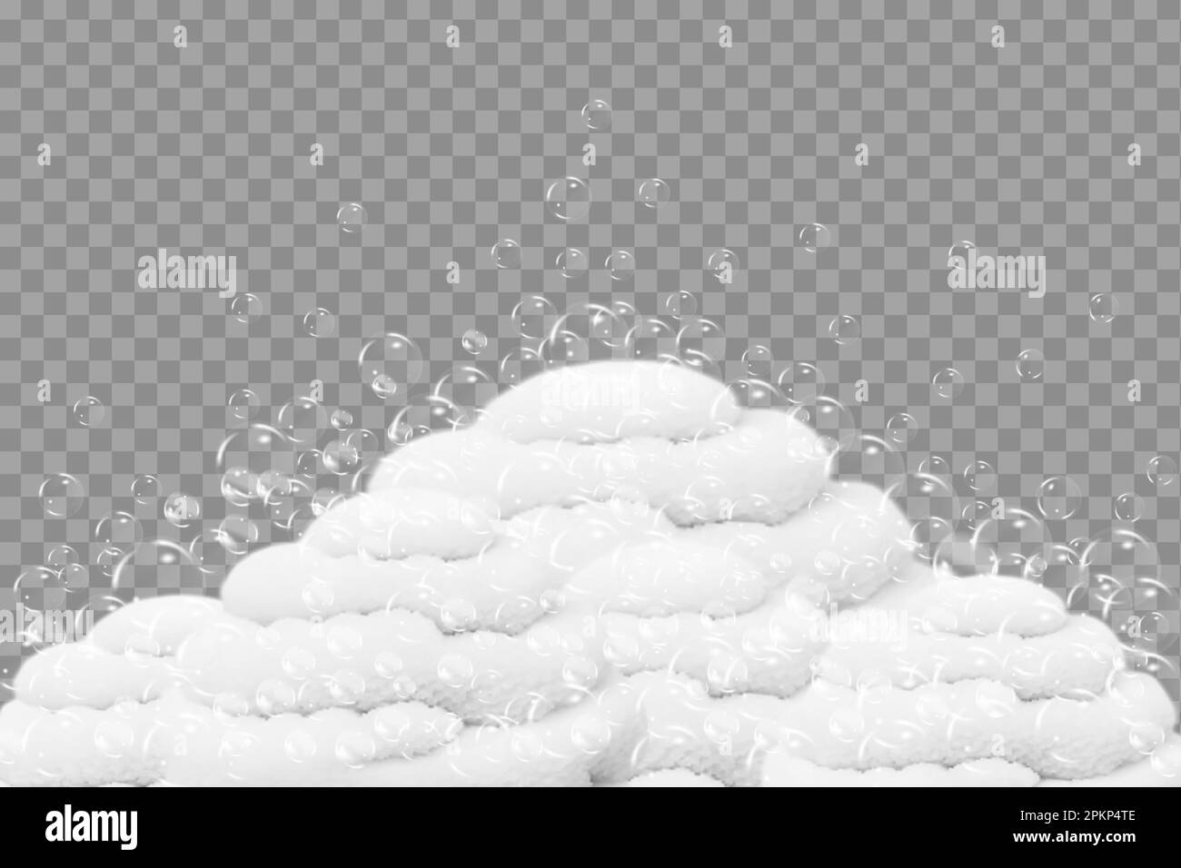 Shampoo bubbles texture.Bath foam isolated on transparent background ...