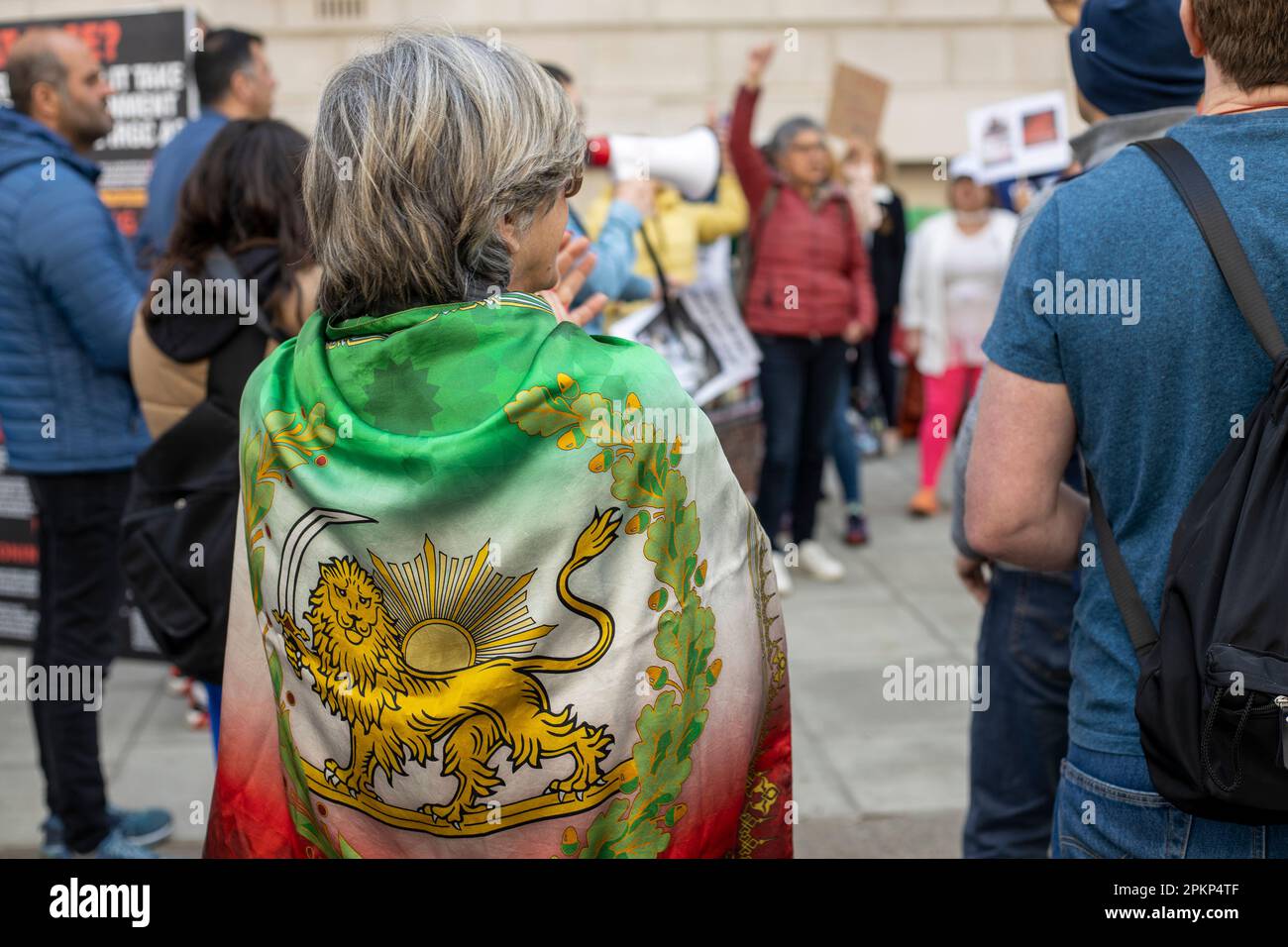 A group of British-Iranians visit Vahid Beheshti on his 45th day of ...