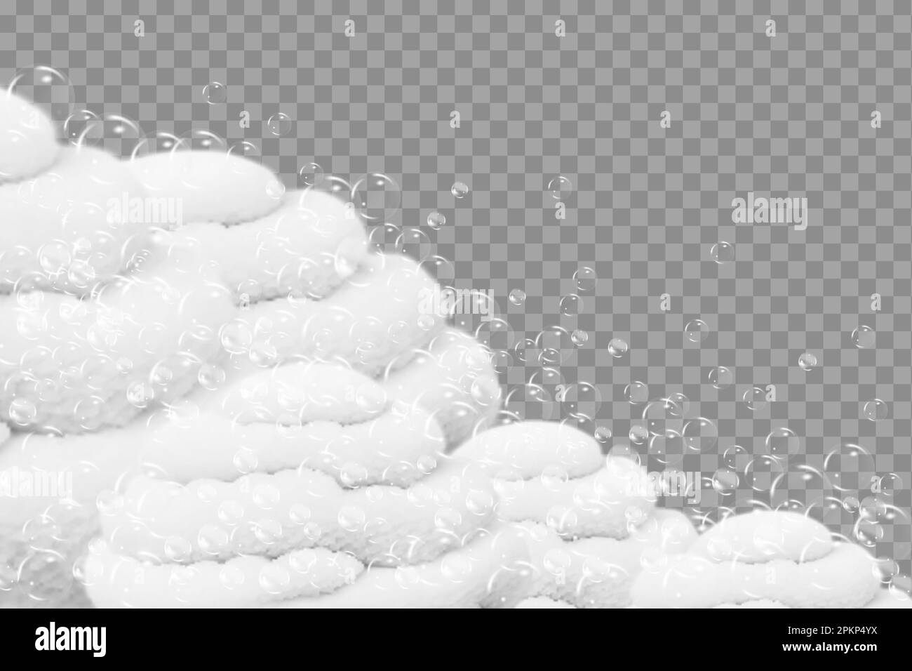 Shampoo bubbles texture.Bath foam isolated on transparent background ...