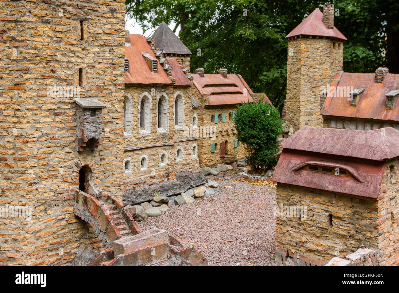 Miniature castle models in Stecklenberg Stock Photo - Alamy