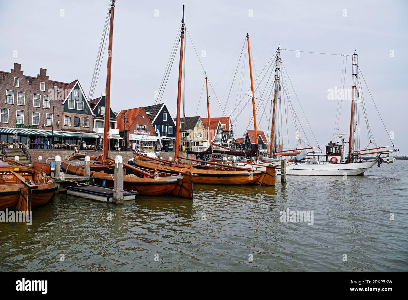 Boats, Harbour, Volendam, Edam, North Holland, The Netherlands, Holland ...