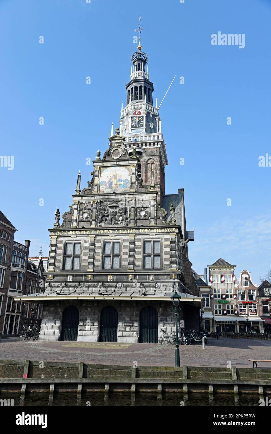 Canal, Holland, de Waag, Cheese Museum, former Waag building, Waag ...