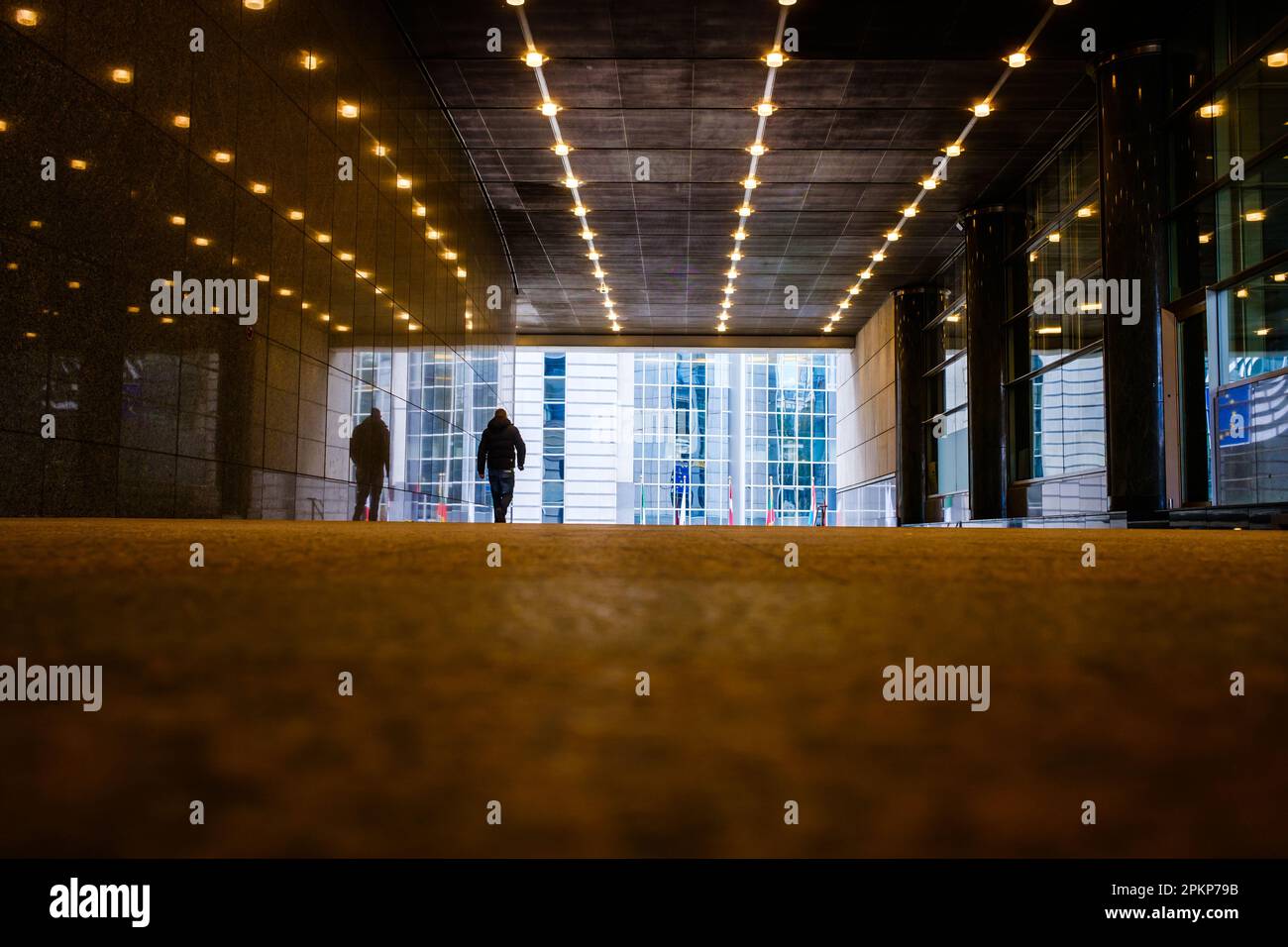 Modern urban building scene walk walking people stroll hi-res stock ...