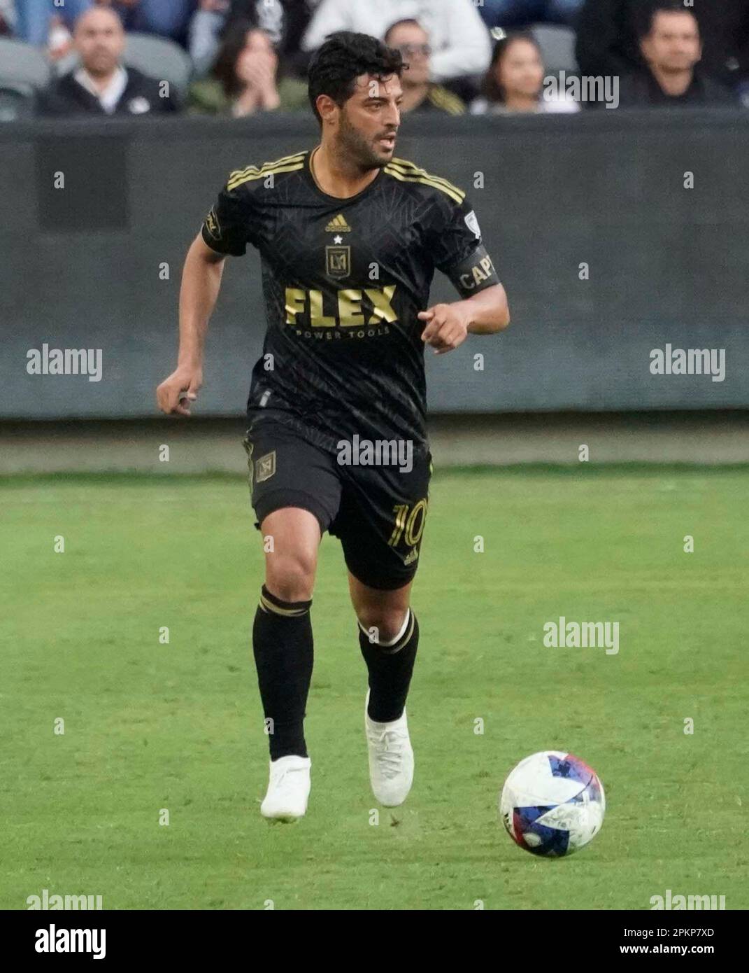 April 8, 2023: MLS - LAFC Captain, Carlos Vela heads toward the Austin ...