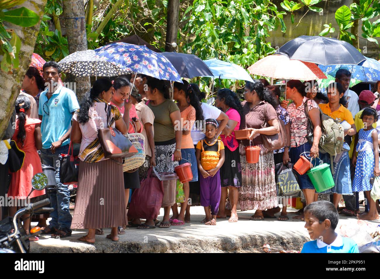 Queue in temple hi-res stock photography and images - Alamy