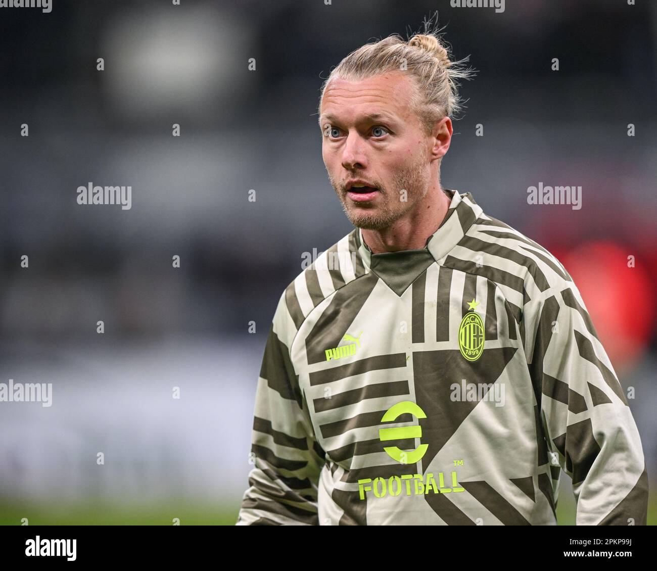 Milan, Italy. 07th Apr, 2023. San Siro Stadium, 07.04.23 Simon Kjaer ...