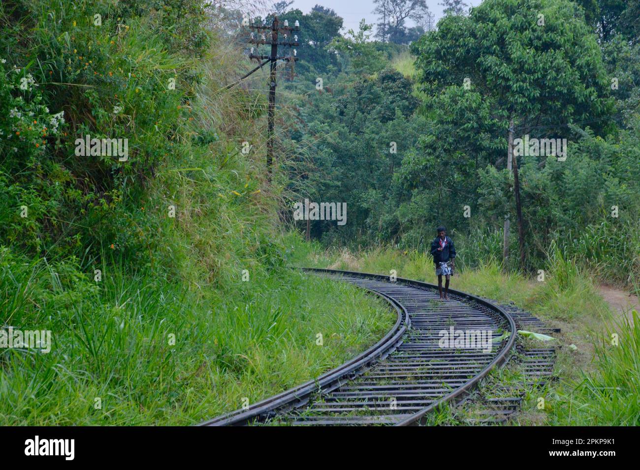 Railway line, Ella, Sri Lanka, Asia Stock Photo - Alamy