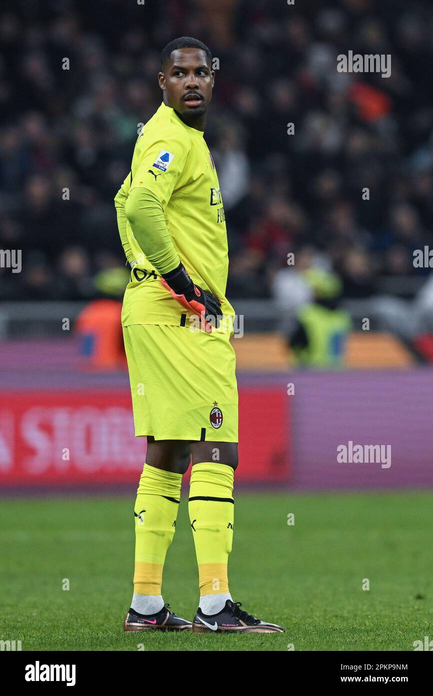 Milan, Italy. 07th Apr, 2023. San Siro Stadium, 07.04.23 Goalkeeper ...