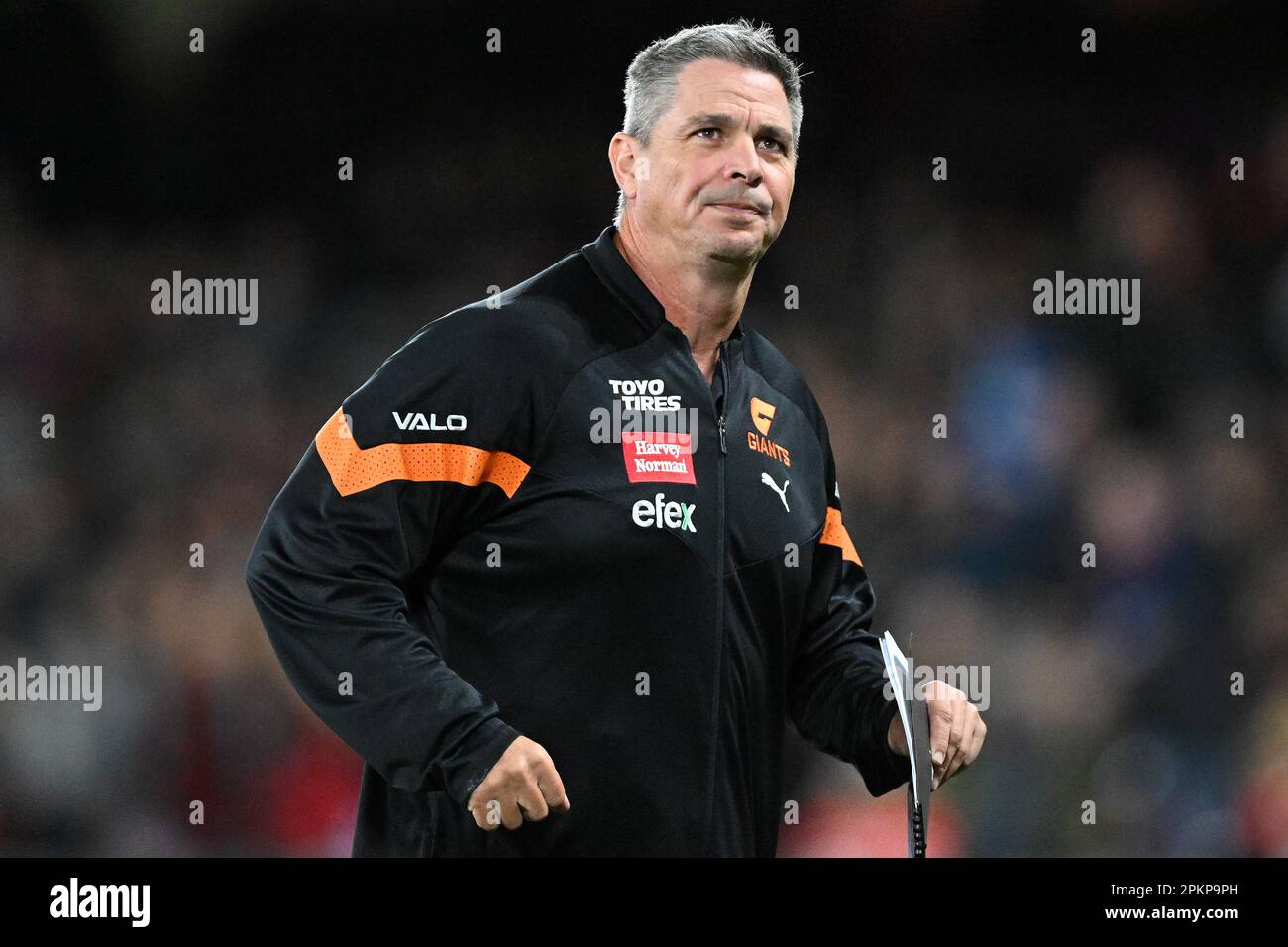 Giants head coach Adam Kingsley during the AFL Round 4 match between ...