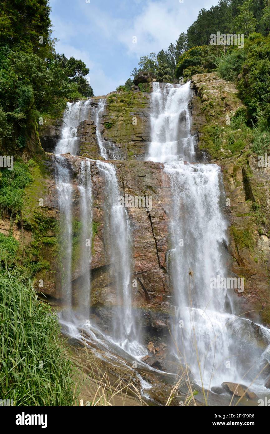 Ramboda Waterfalls, Ramboda, Sri Lanka, Asia Stock Photo - Alamy