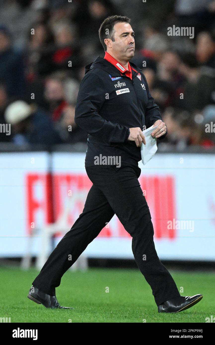 Essendon Bombers head coach Brad Scott during the AFL Round 4 match ...