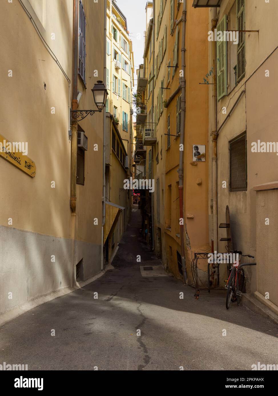 NICE, FRANCE- CIRCA MARCH, 2023: Nice old town houses and streets in ...