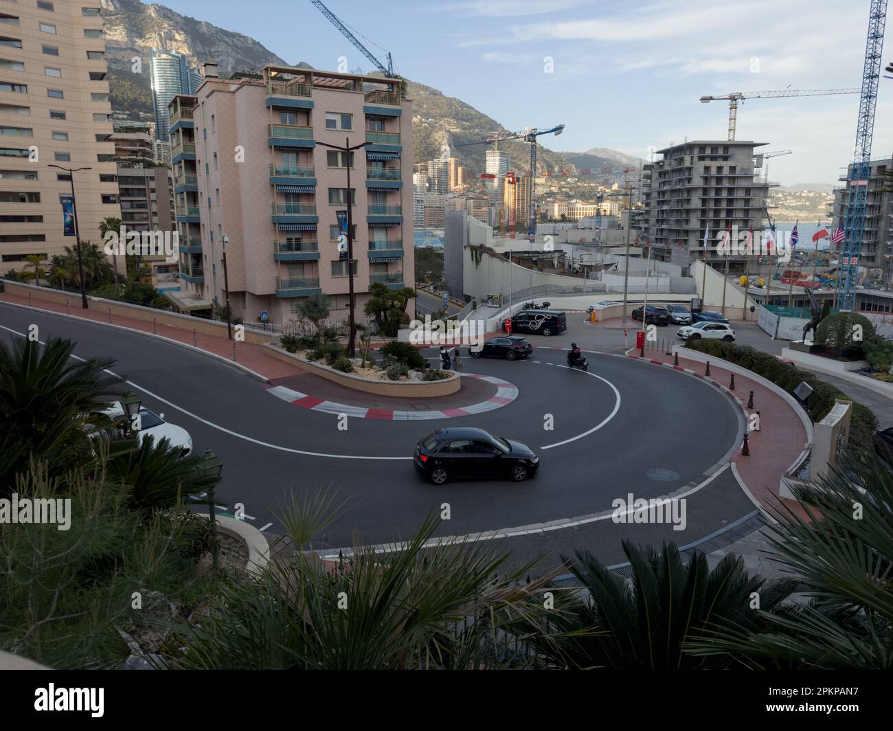MONTE CARLO, MONACO - CIRCA MARCH, 2023: Fairmont curve in Monte Carlo ...