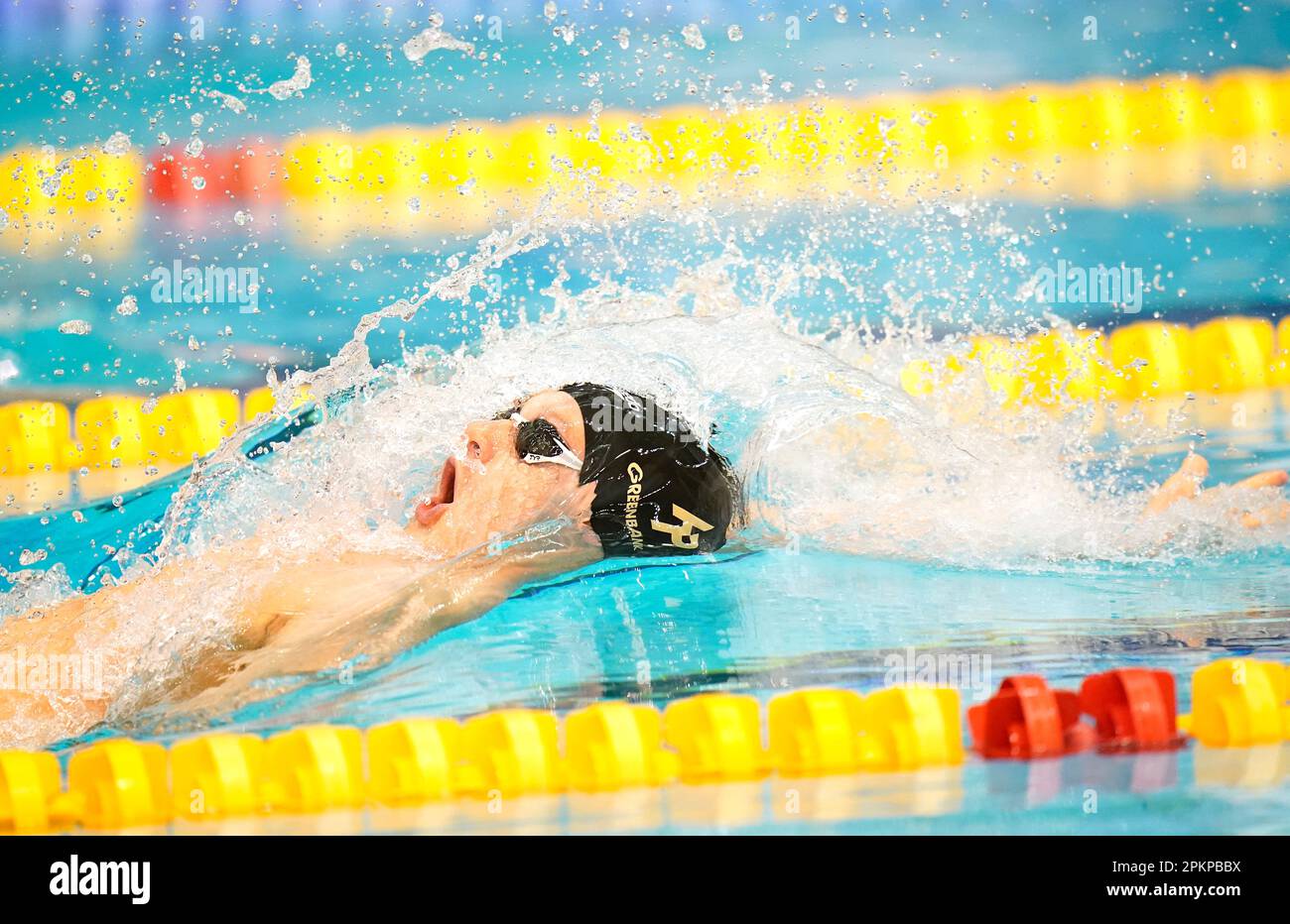 Luke Greenbank in the Men's 200m Backstroke Heat 6 on day six of the ...