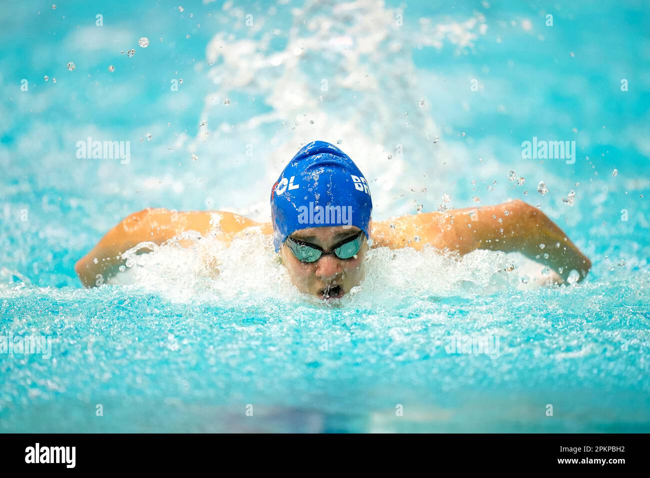 Jessica Lawton in the Women's 100m Butterfly heat 5 on day six of the ...