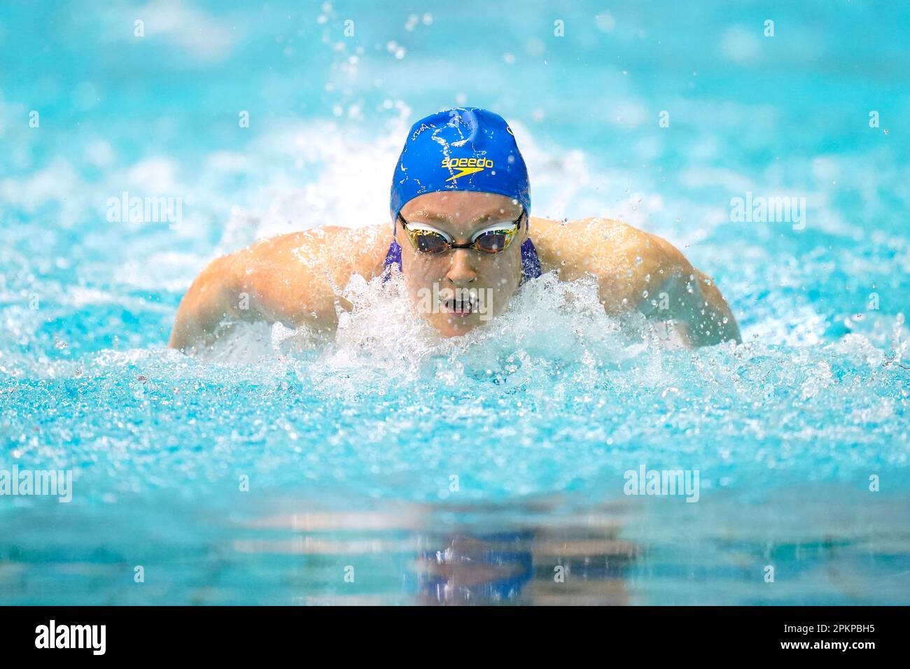Harriet Jones in the Women's 100m Butterfly heat 6 on day six of the ...