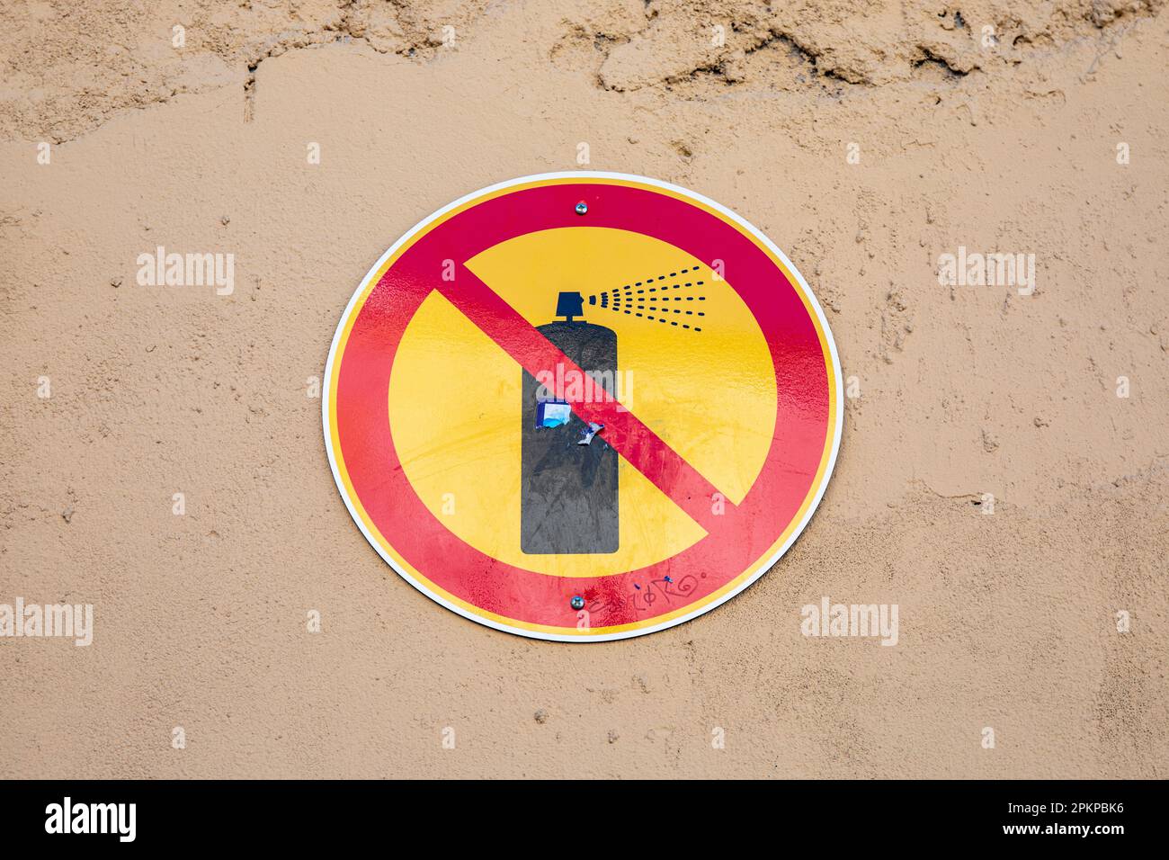 No Graffiti sign in Suvilahti district of Helsinki, Finland Stock Photo ...