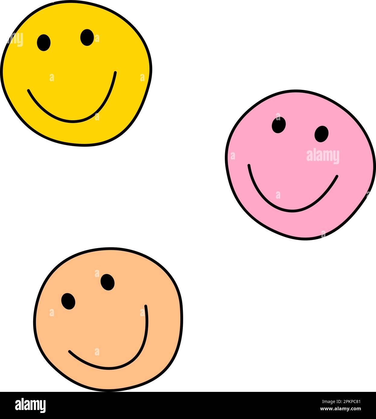 Smiley faces hand draw vector illustration Stock Vector Image & Art - Alamy