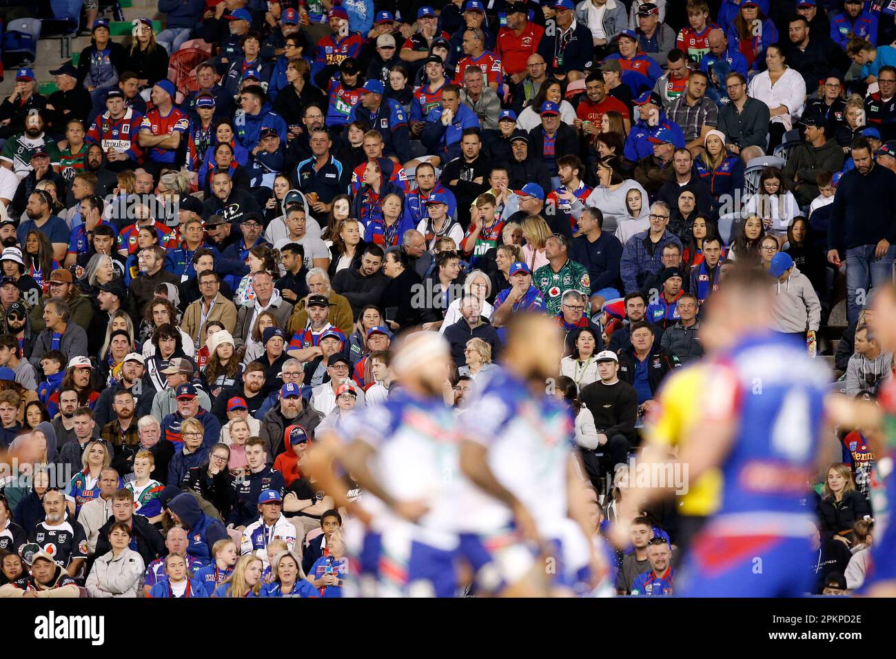 Part of the crowd during the NRL Round 6 match between the Newcastle ...