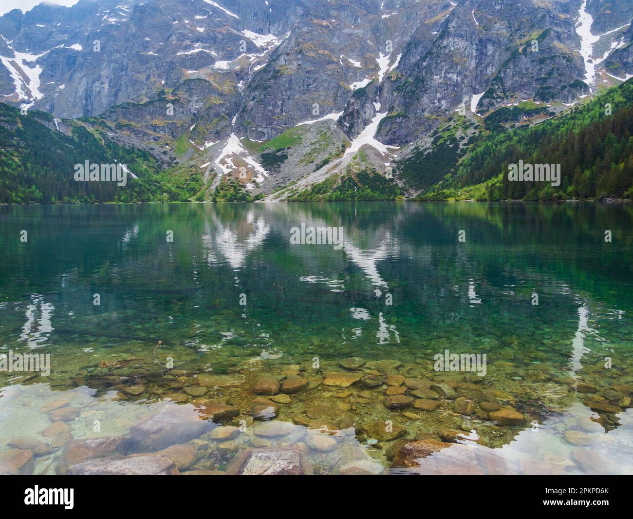 Tatra National Park in Poland, famous Lake Morskie Oko (Sea Eye Lake ...