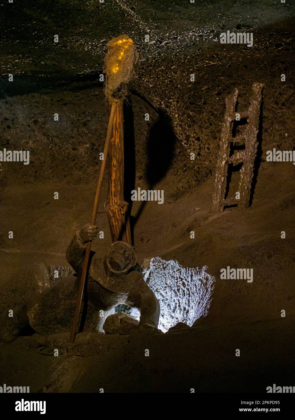 Wieliczka, Poland - June 2022: Salt mine interior and various ...