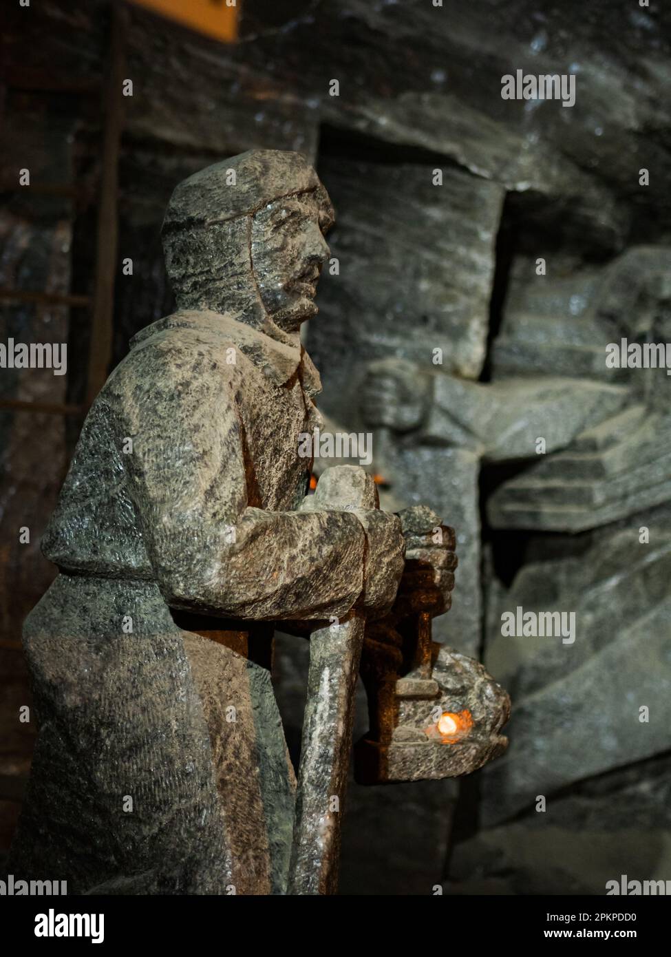 Wieliczka, Poland - June 2022: Salt mine interior and various ...