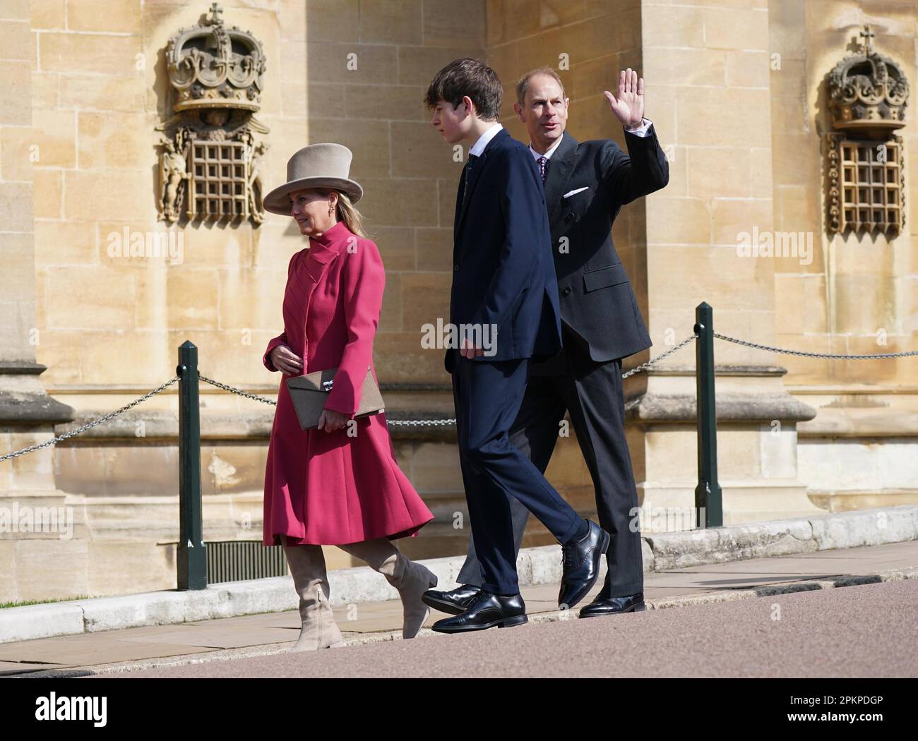 The Duke and Duchess of Edinburgh with the Earl of Wessex attending the ...