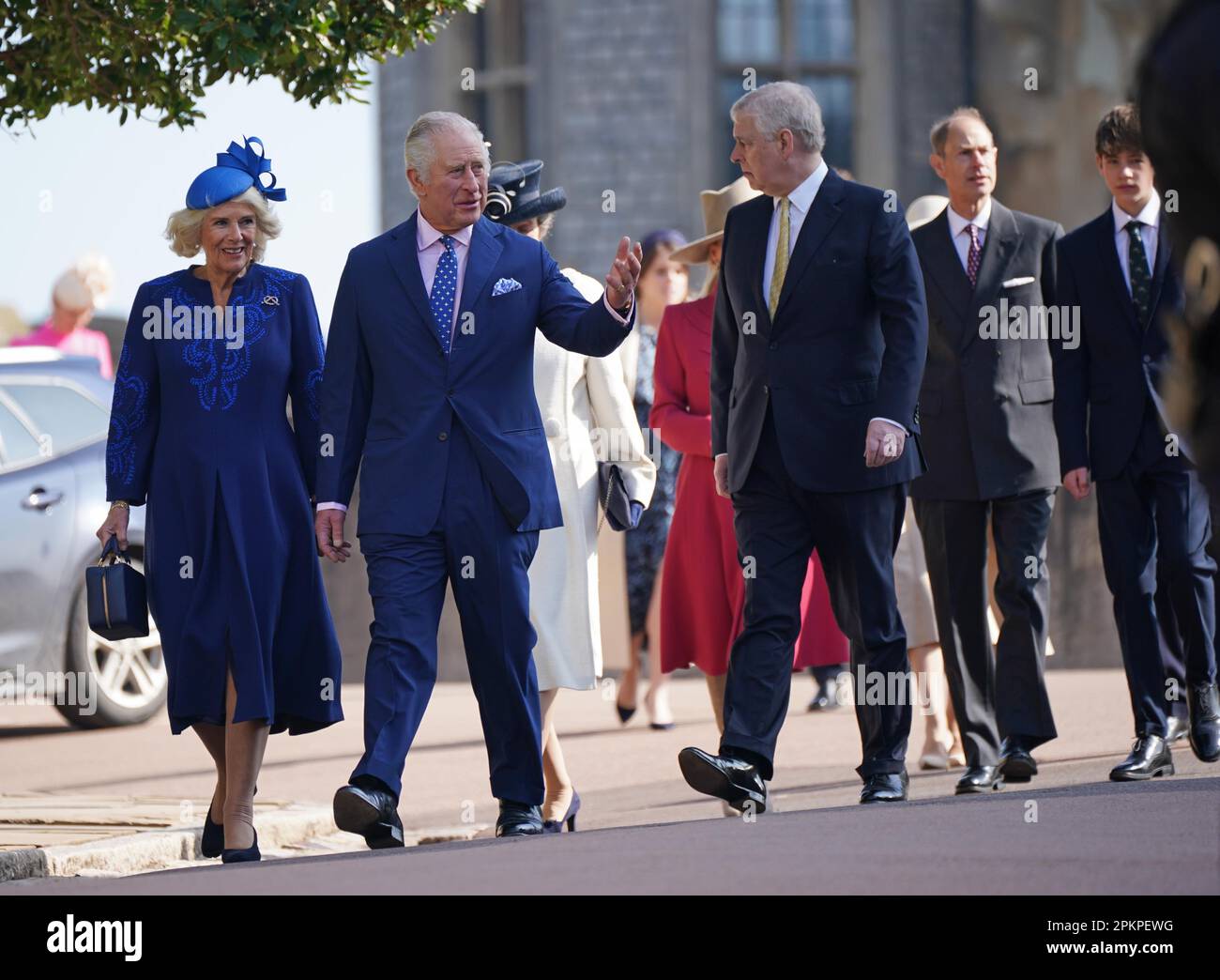King Charles III and the Queen Consort (left) and the Duke of York ...