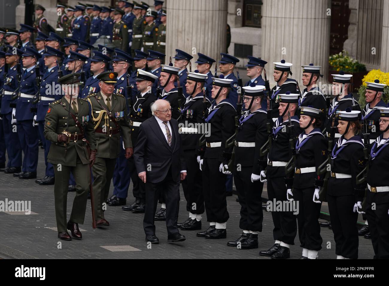 President Michael D Higgins during a ceremony at the GPO on O'Connell ...