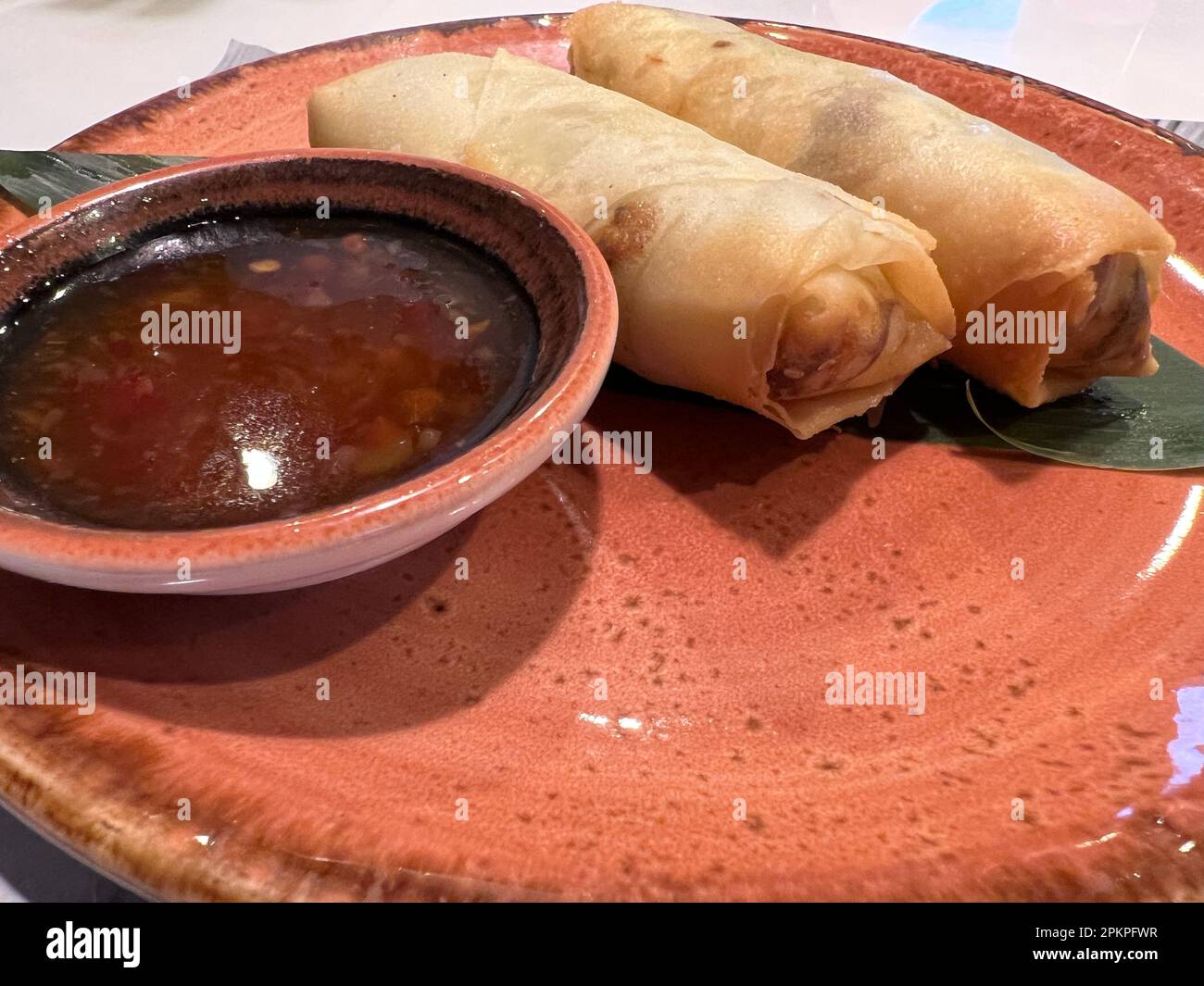 Asian spring roll food Stock Photo - Alamy