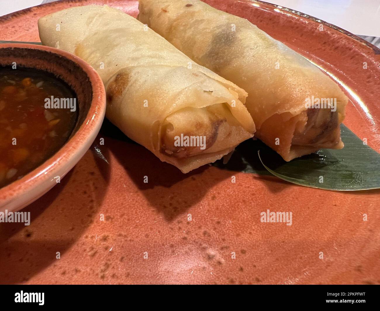 Asian spring roll food Stock Photo - Alamy
