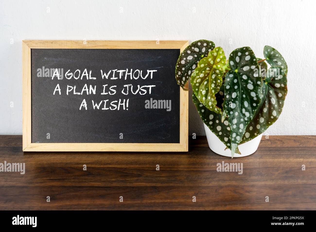 Mini chalkboard with text - A goal without a plan is just a wish Stock ...